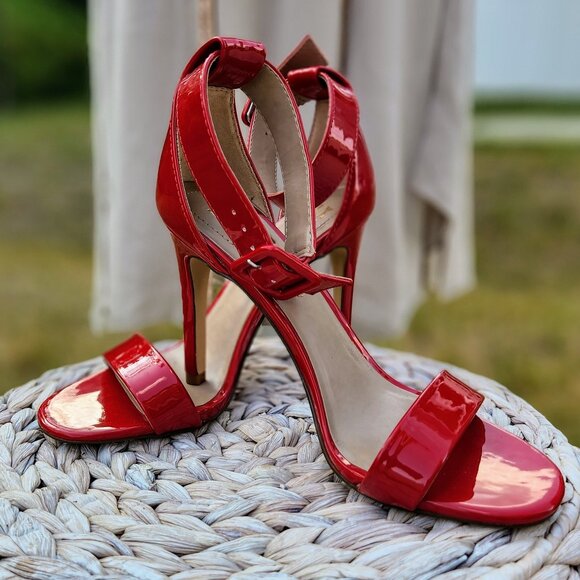 Mix No. 6 | Shoes | Mix No 6 Red Patent Imitation Leather Heels With ...